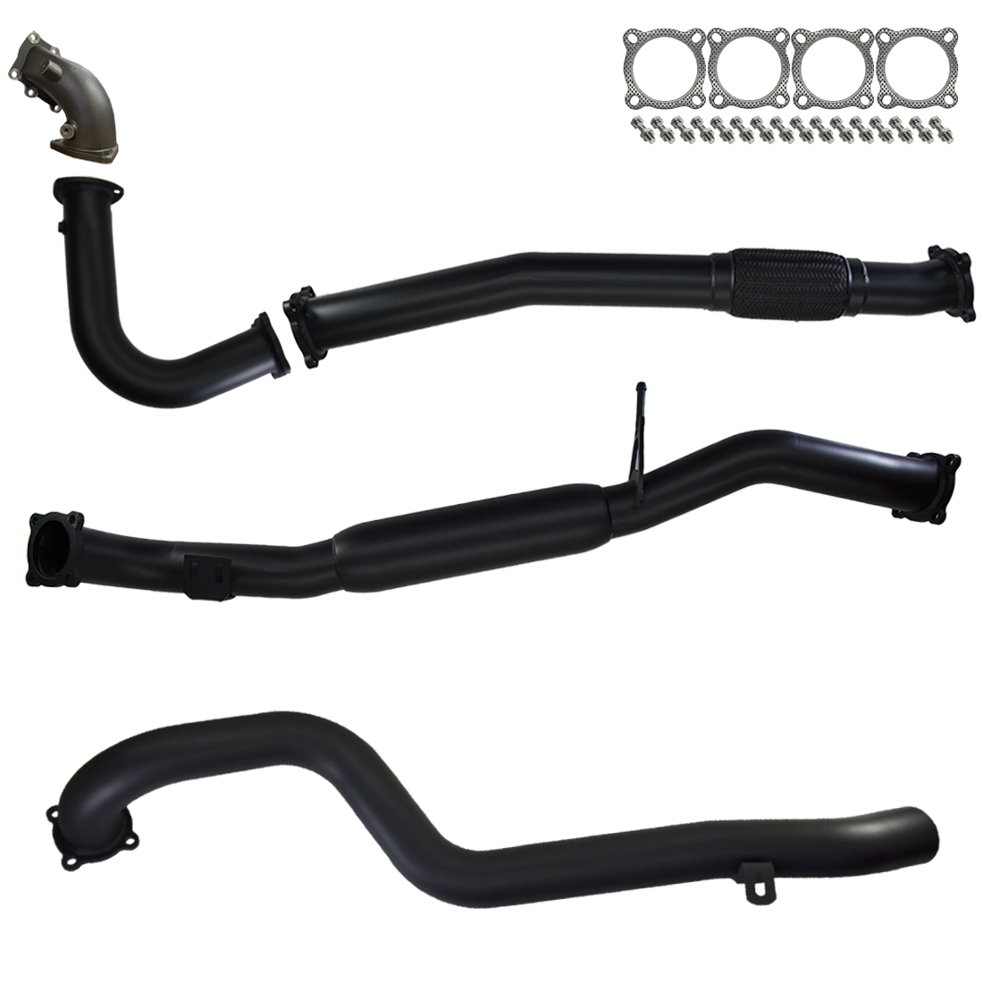 Nissan GU Patrol Exhaust 4.2L Leaf Spring Ute 3" Turbo Back Dump Pipe ...